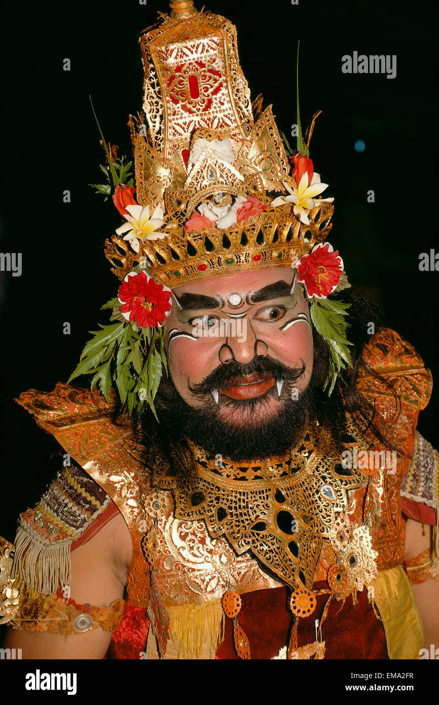 Indonesia, Bali, Ubud, Dance Performance Temple Festival Portrait Of ...