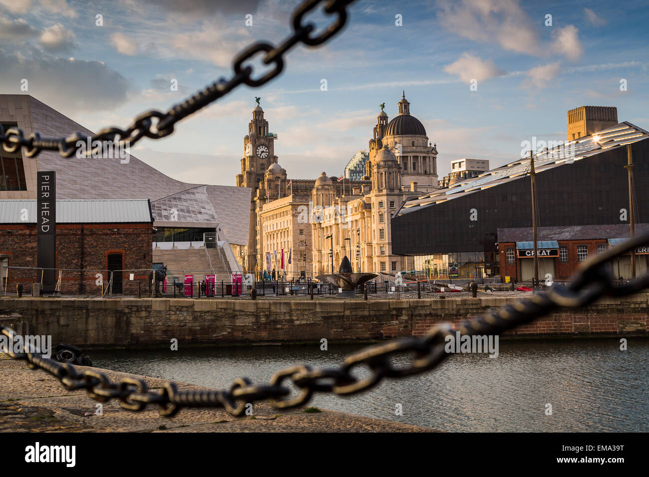 Liverpool waterfront cityscape Stock Photo - Alamy