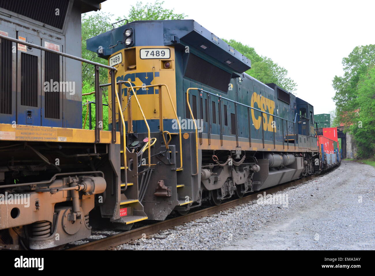 American Diesel Locomotive Stock Photo - Alamy