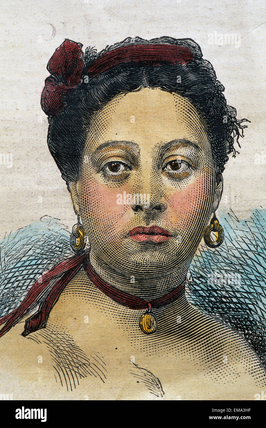 C.1865 Head Shot Portrait Of Queen Emma Stock Photo - Alamy