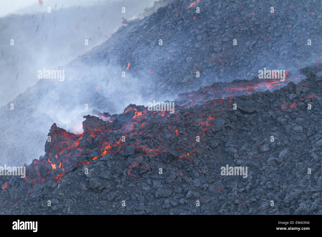 Volcano lava flow Stock Photo - Alamy