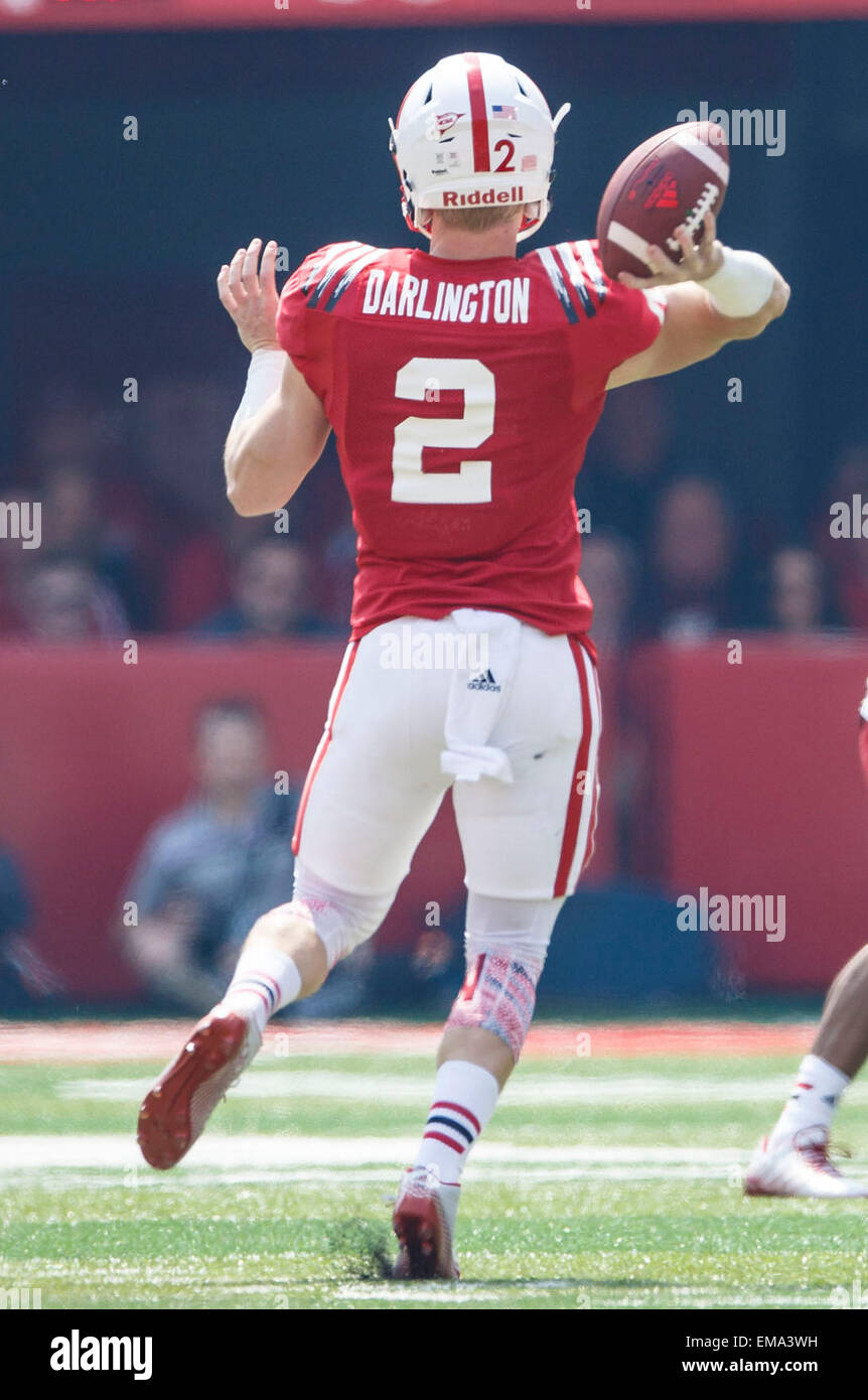 Lincoln, NE. USA. 11th Apr, 2015. Nebraska quarterback Zack Darlington ...