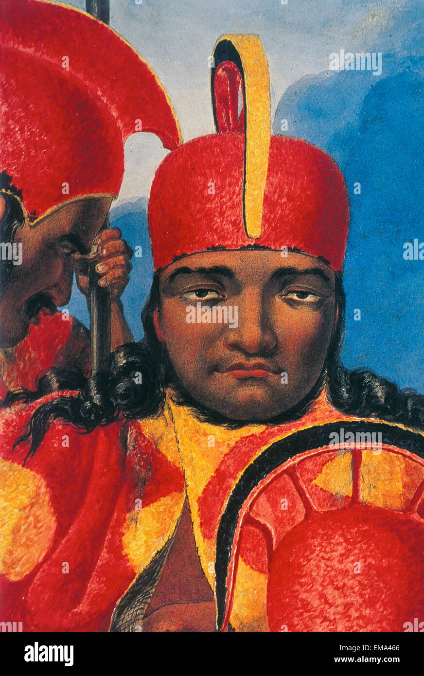 C.1818 Hawaii, Painting Of Boki And Hekili On Sloop Kamchatka, Detail ...