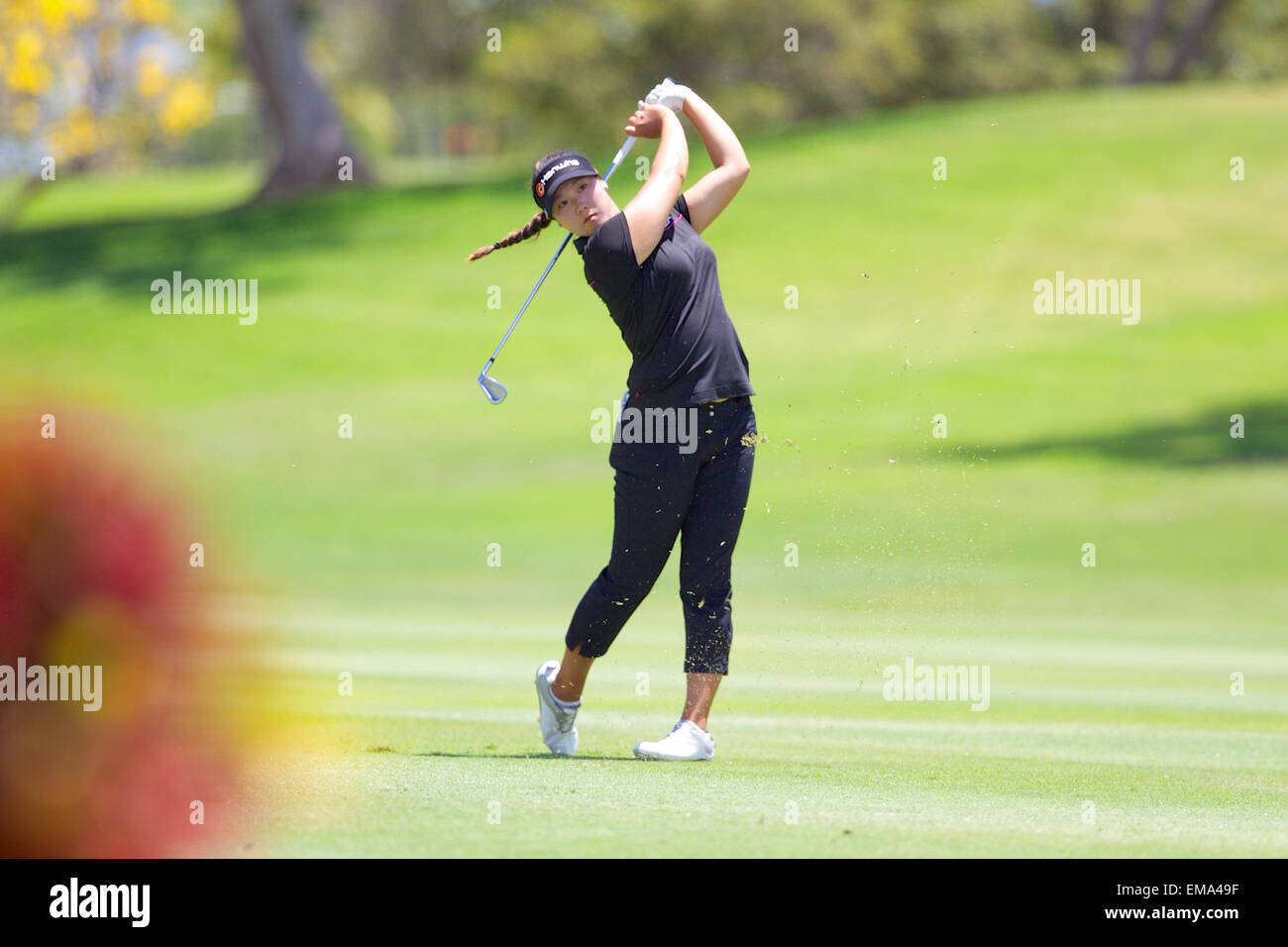 Kapolei, Hawaii, USA. 17th April, 2015. Rebecca Lee-Bentham hits her ...