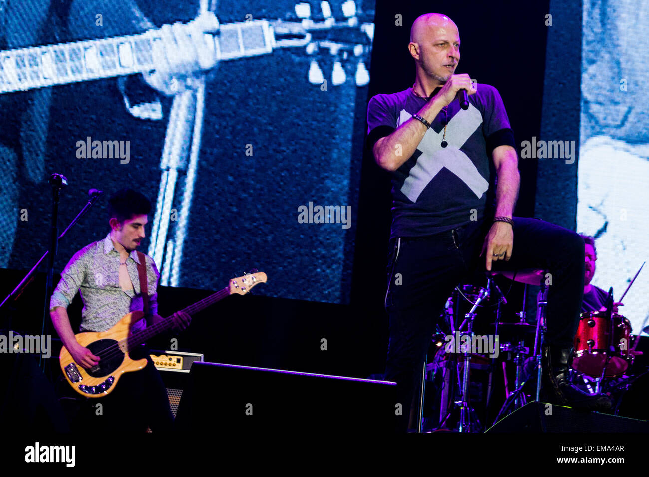 Turin, Italy. 17th Apr, 2015. The Italian rock band Negrita performed ...