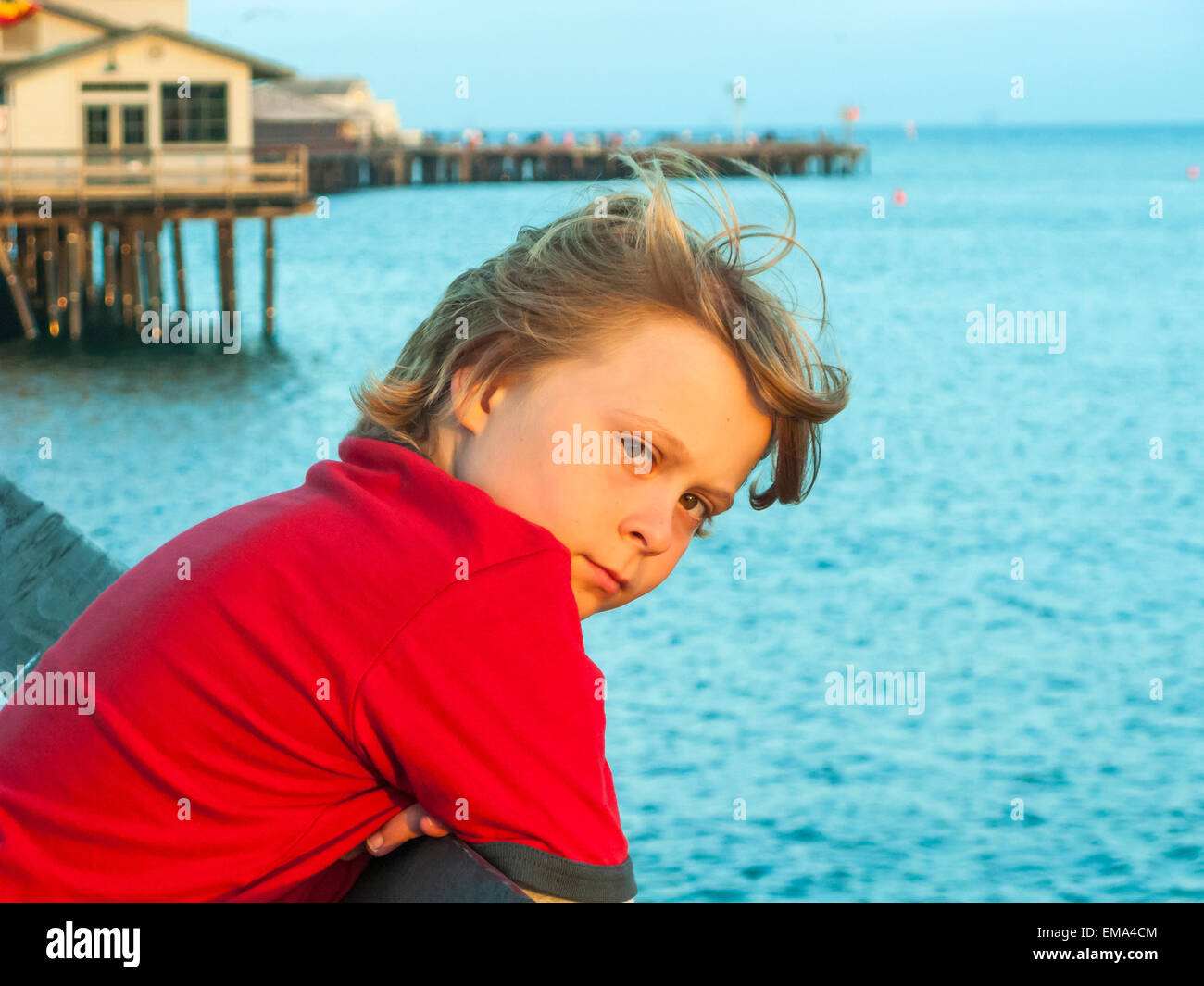 portrait of sad boy in sunset Stock Photo - Alamy