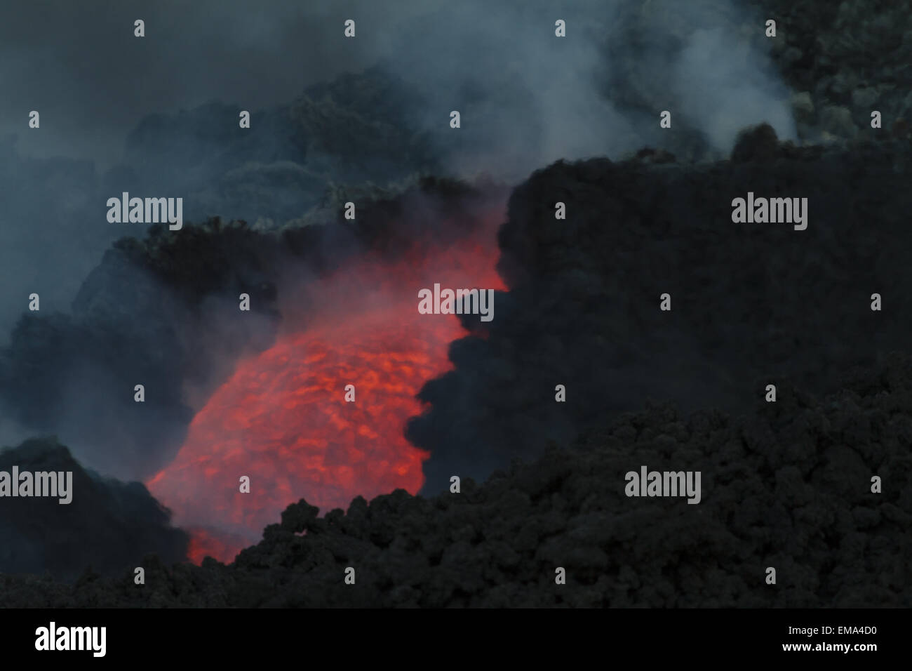 Etna lava flux Stock Photo - Alamy