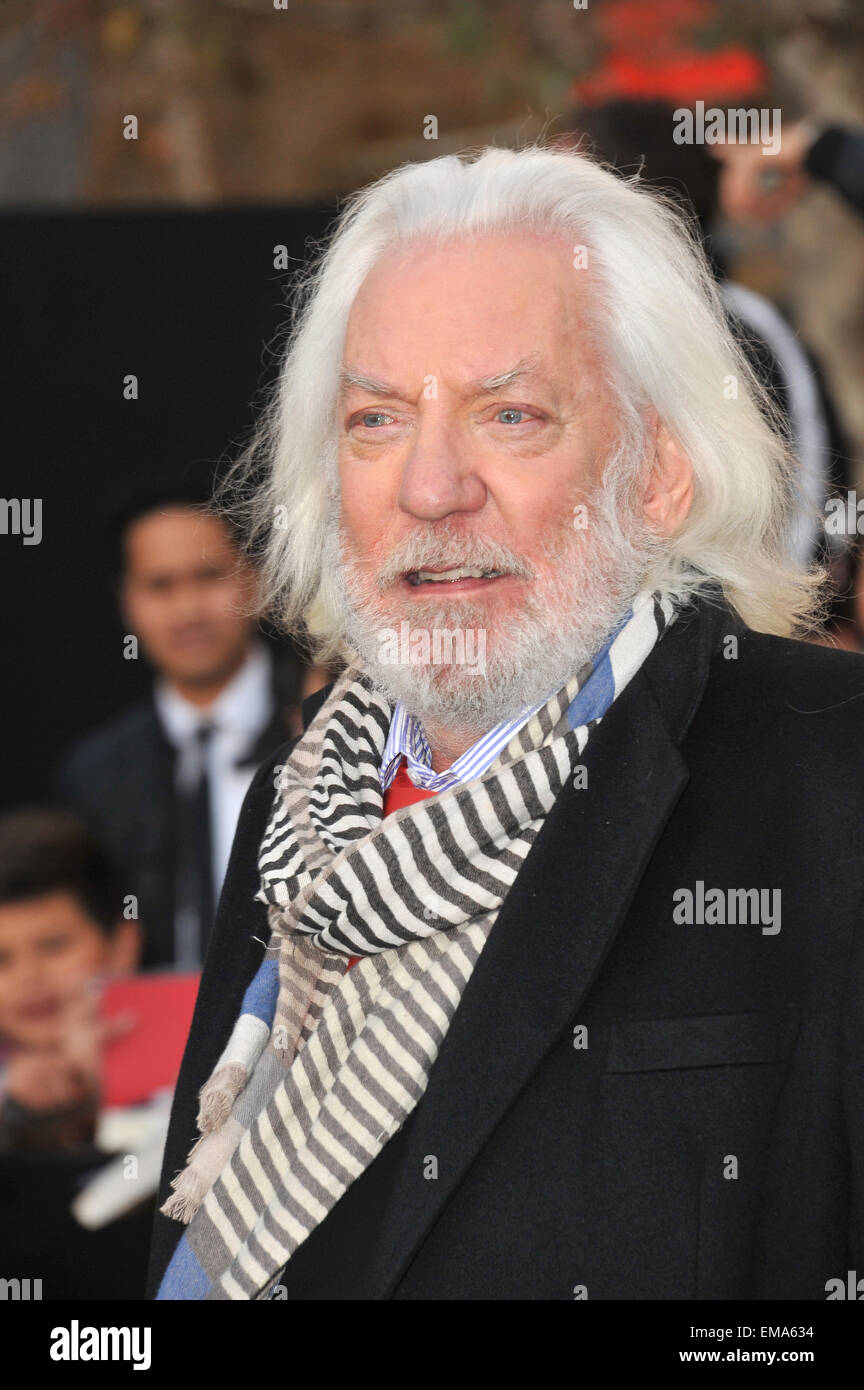 LOS ANGELES, CA - MARCH 12, 2012: Donald Sutherland at the world ...