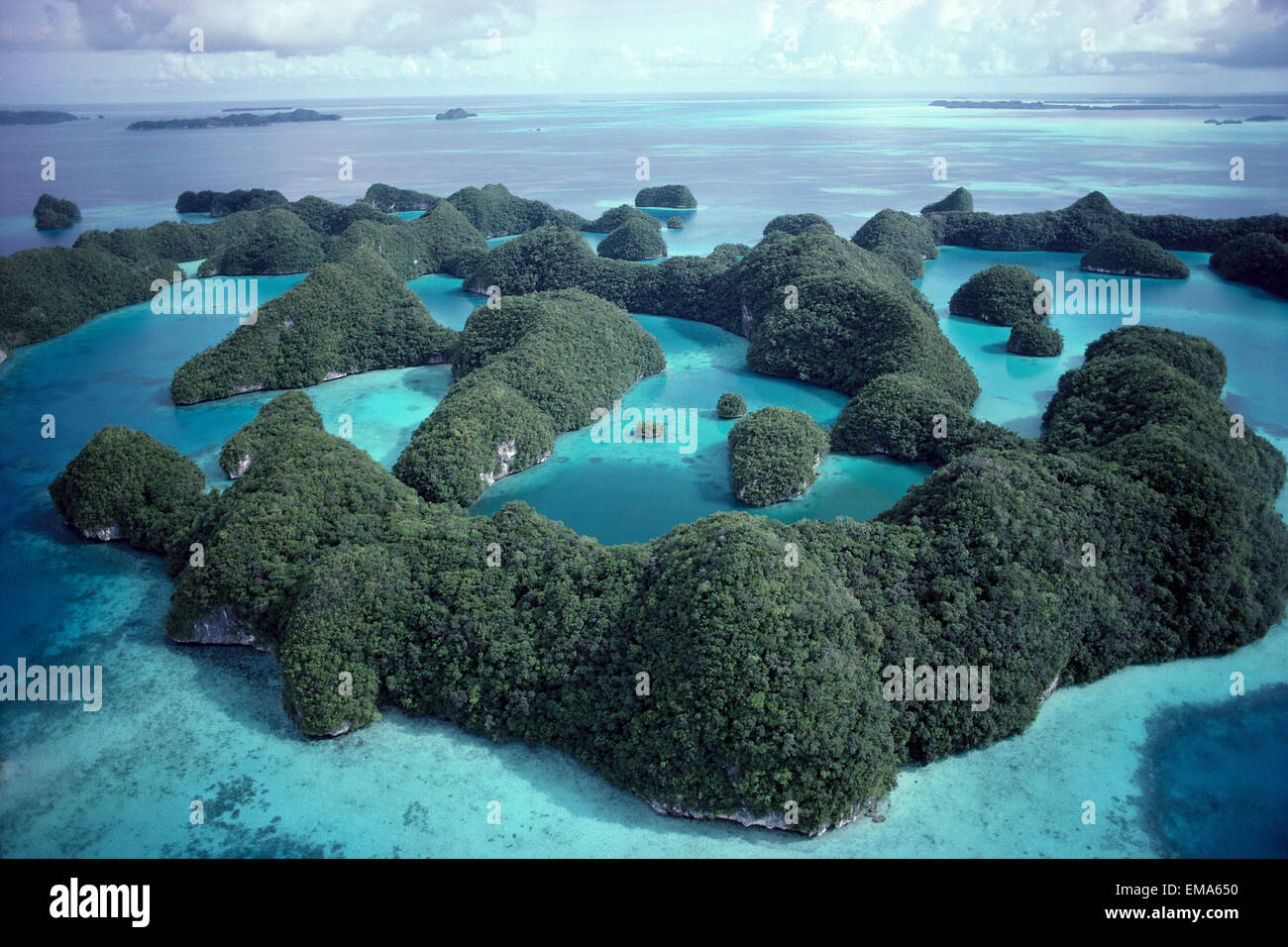 Palau, Rock Islands, Aerial B1713 Stock Photo - Alamy