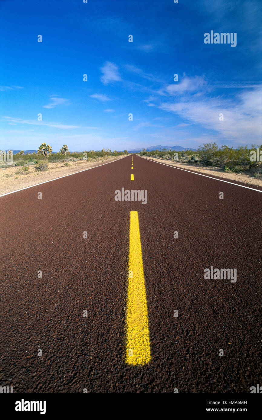 California, Mojave National Preserve And Desert, Cima Road, Endless ...