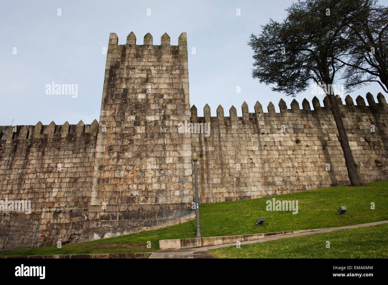 Fernandina Wall, medieval city fortification in the Old Town of Porto ...