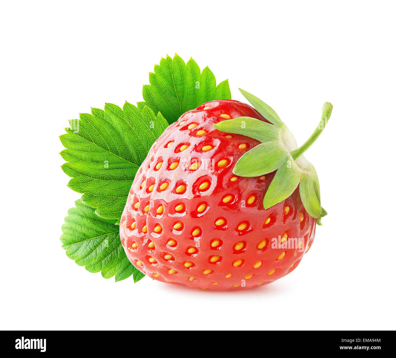 Strawberry on white background Stock Photo - Alamy