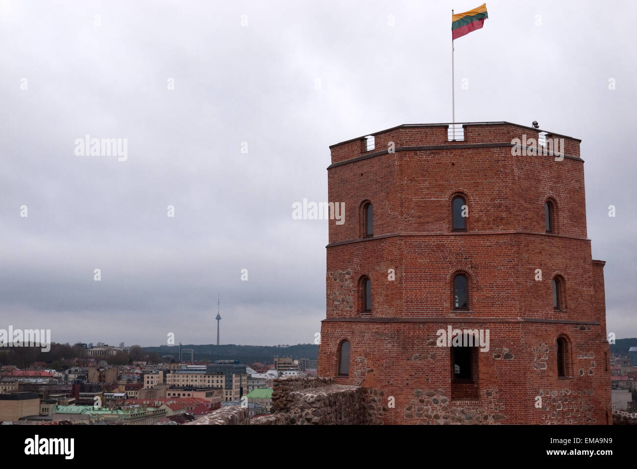 Gediminas tower, the castle, Vilnius, UNESCO World Heritage site ...