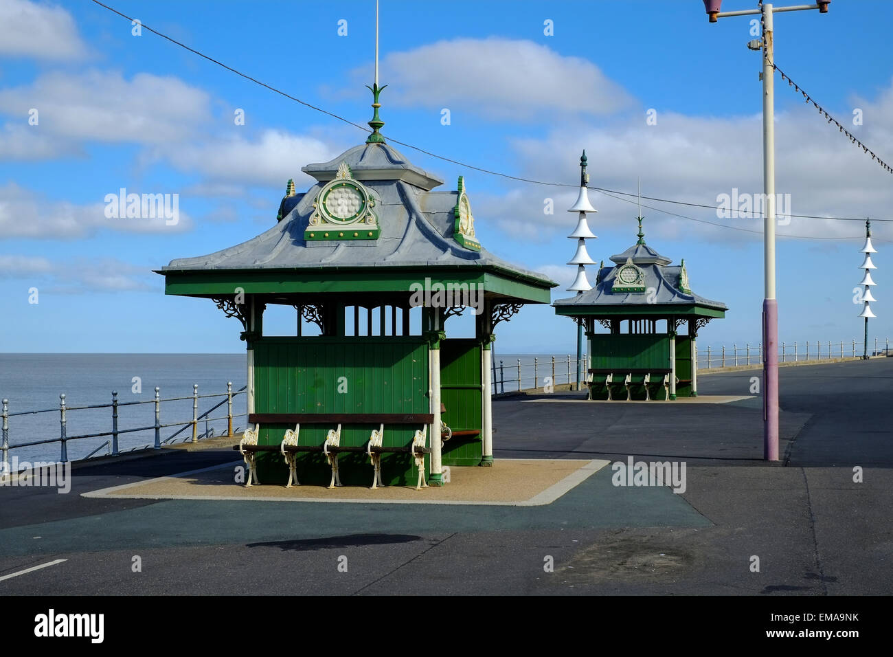 Blackpool, Lancashire: Victorian shelter along the North Shore ...
