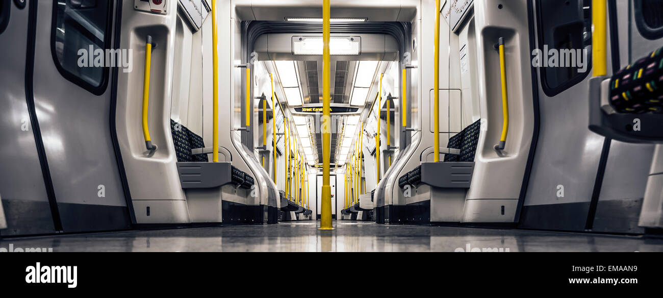 Empty big bus interior hi-res stock photography and images - Alamy