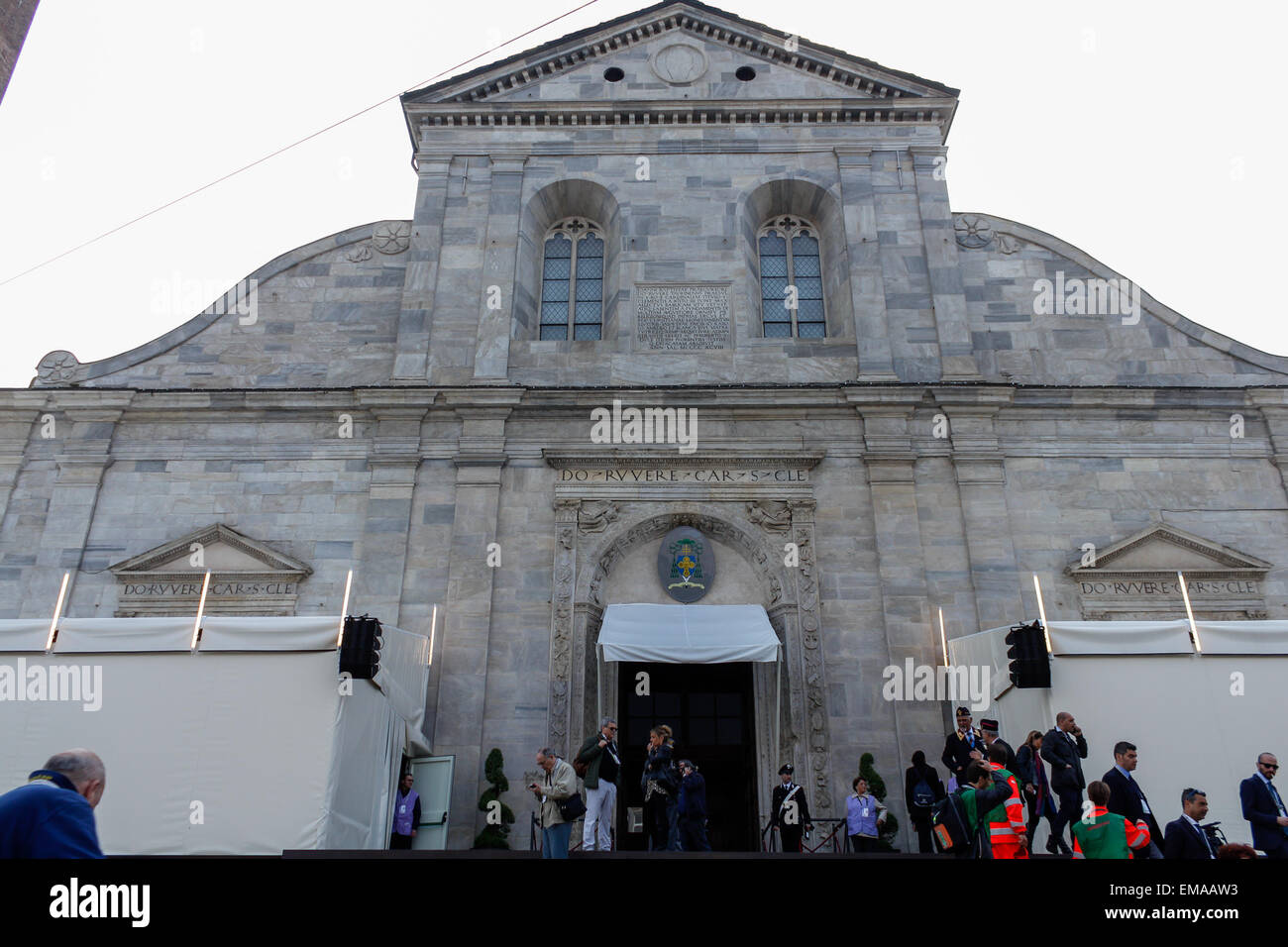 The Duomo of Turin. The Shroud of Turin is a linen cloth with the image ...