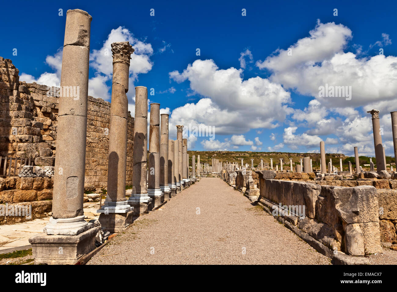 Ancient Roman archaeological site of Perge in Turkey Stock Photo - Alamy
