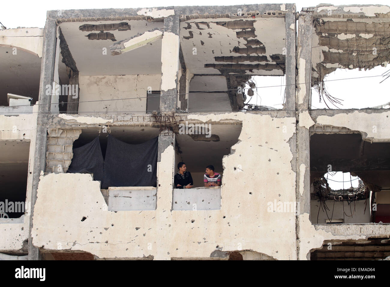 April 18, 2015 - Beit Hanoun, The Gaza Strip, Palestine - Two ...