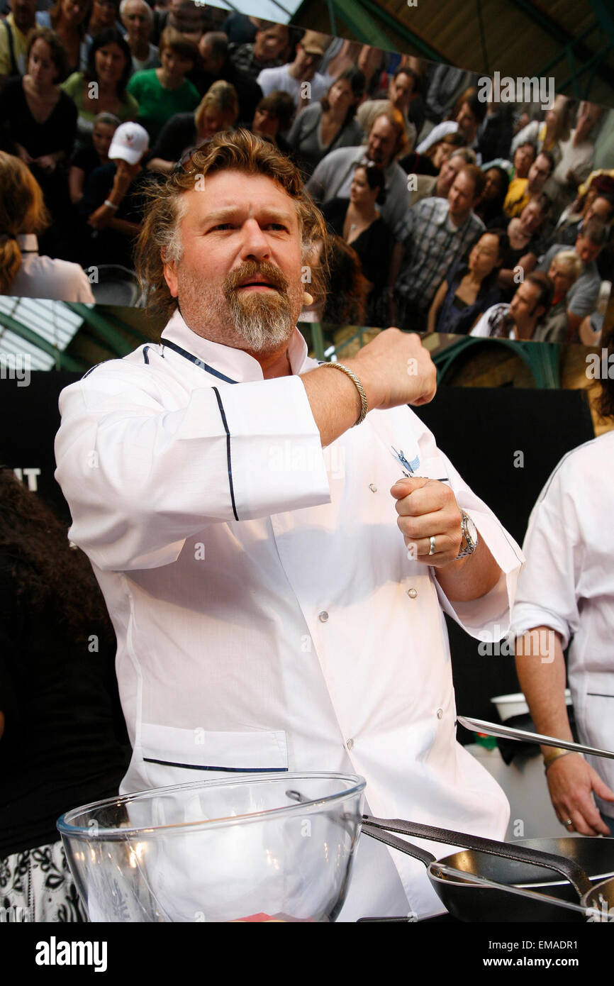 TV chefs The Hairy Bikers Simon King in Covent Garden London Stock ...