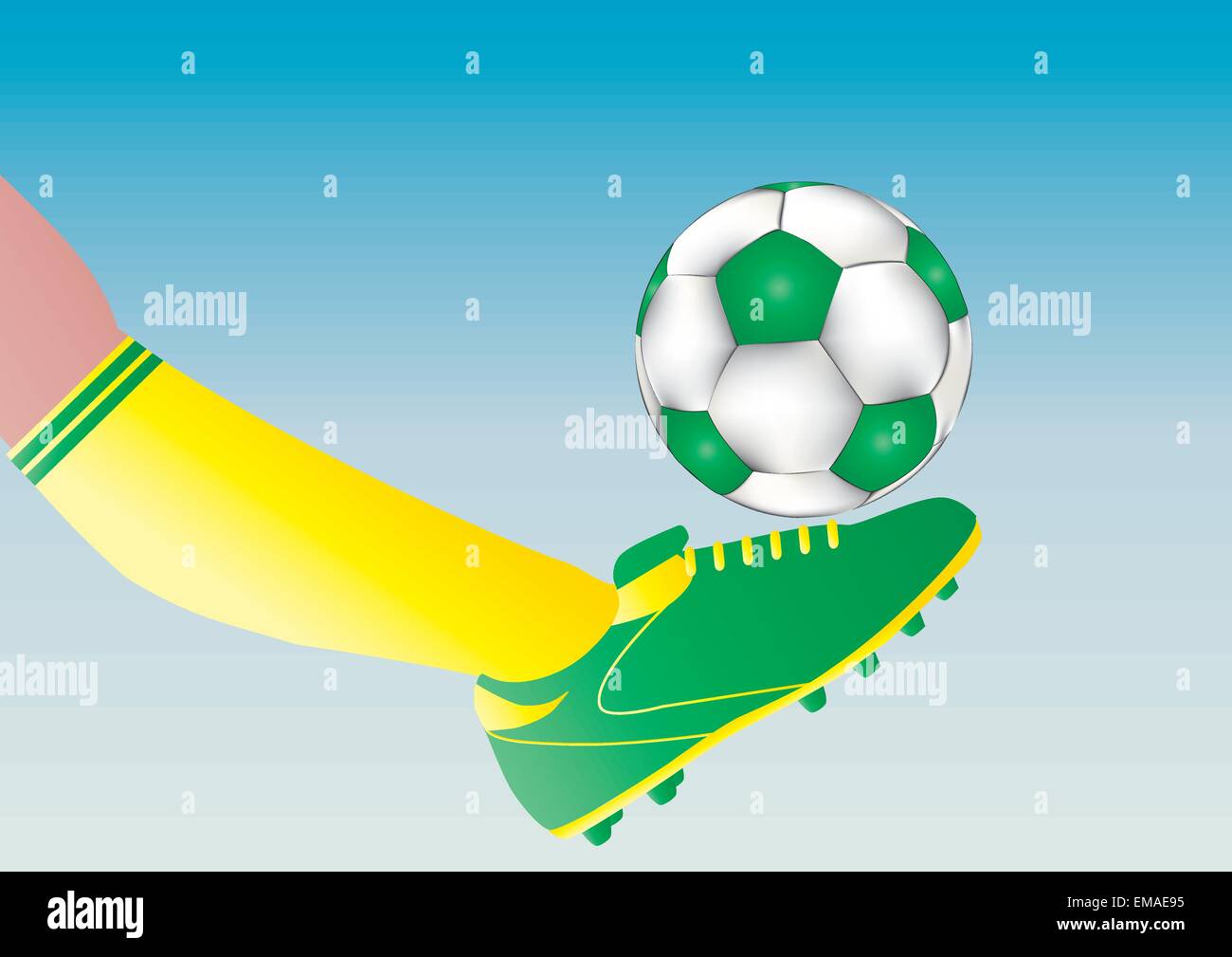 Kicking goals Stock Vector Images - Alamy