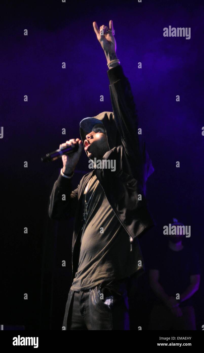 American rapper Kid Ink (nee Brian Todd Collins) performs at Vicar ...