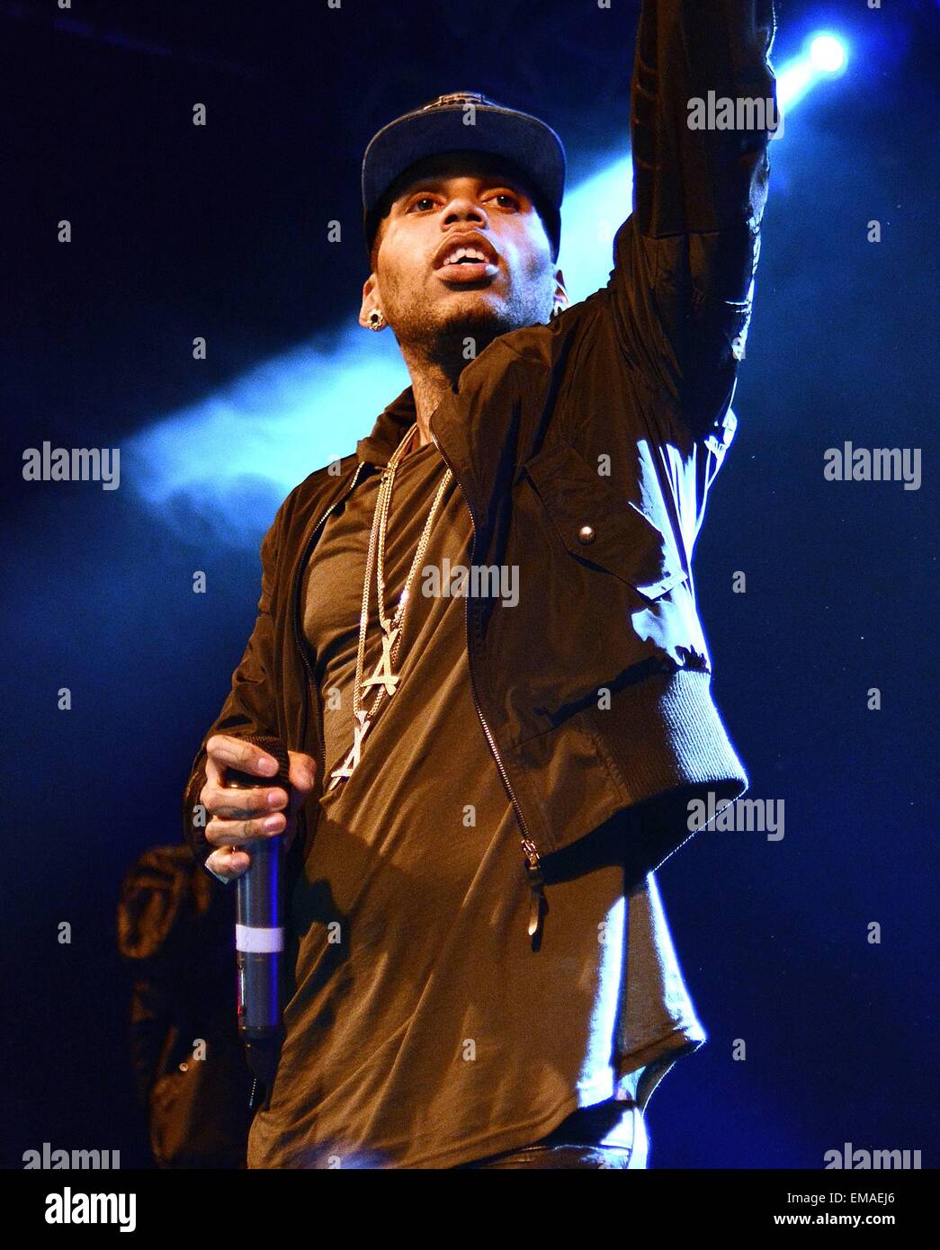 American rapper Kid Ink (nee Brian Todd Collins) performs at Vicar ...