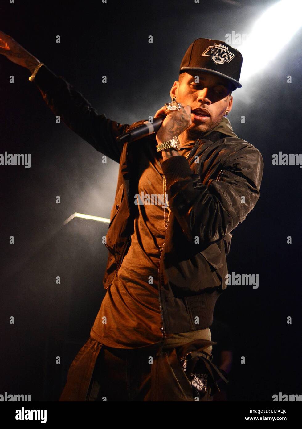 American rapper Kid Ink (nee Brian Todd Collins) performs at Vicar ...