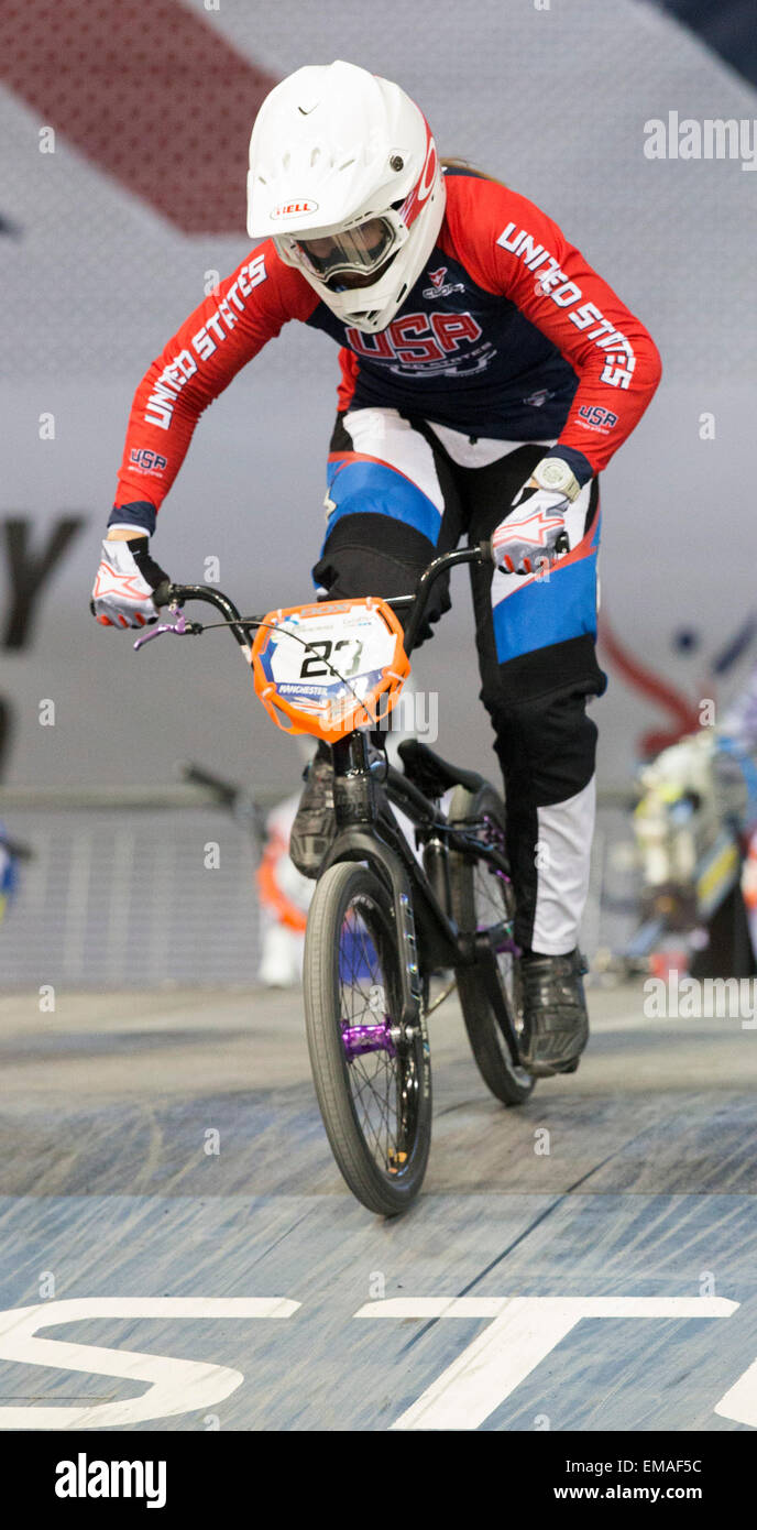 Manchester, UK. 18th Apr, 2015. UCI BMX Supercross World Cup. Day One ...