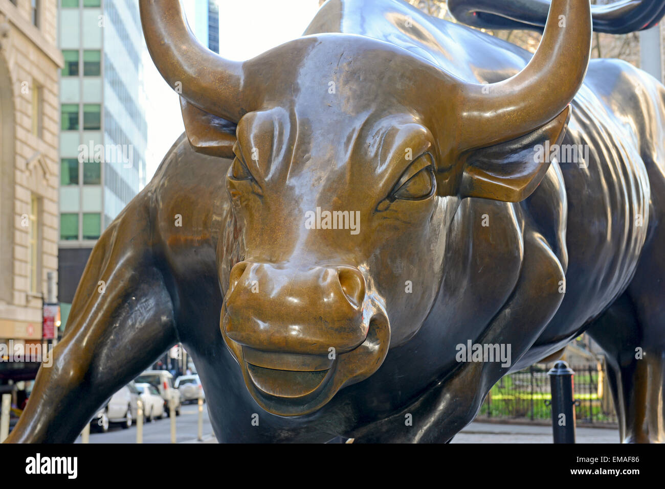 Wall Street Charging Bull, New York City Stock Photo - Alamy