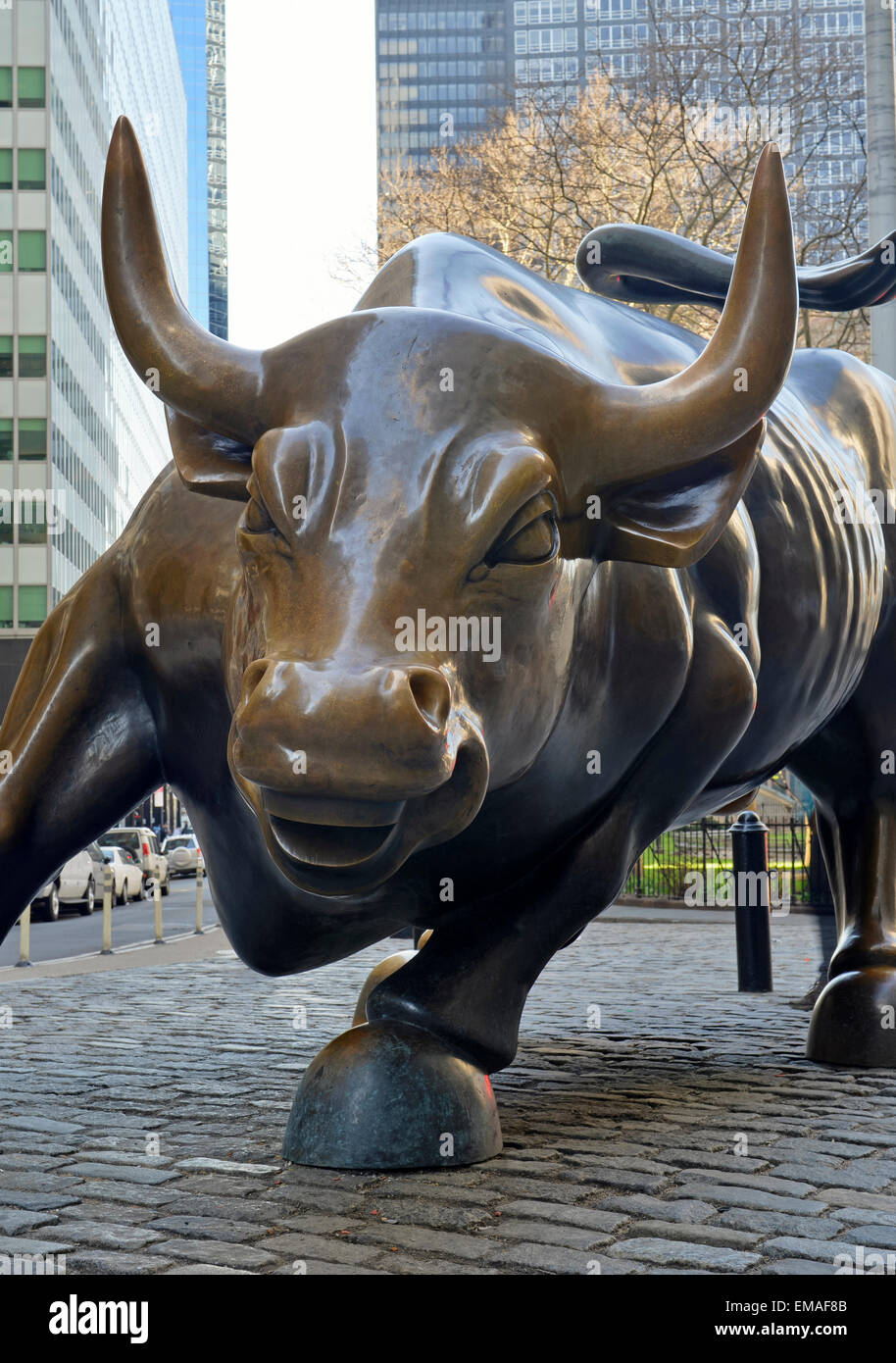 Wall Street Charging Bull, New York City Stock Photo - Alamy