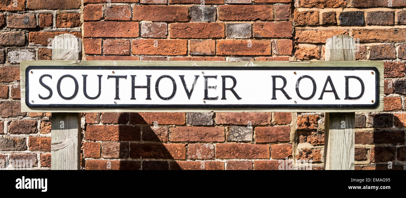Southover Road - street / road name Stock Photo - Alamy