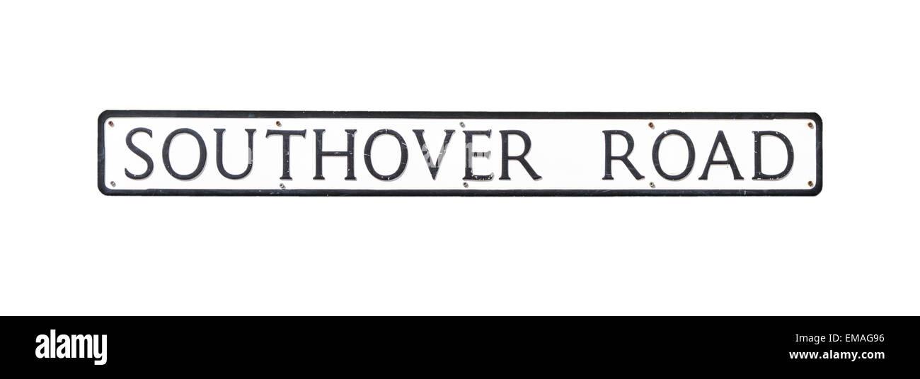 Southover Road - street / road name cut-out Stock Photo - Alamy