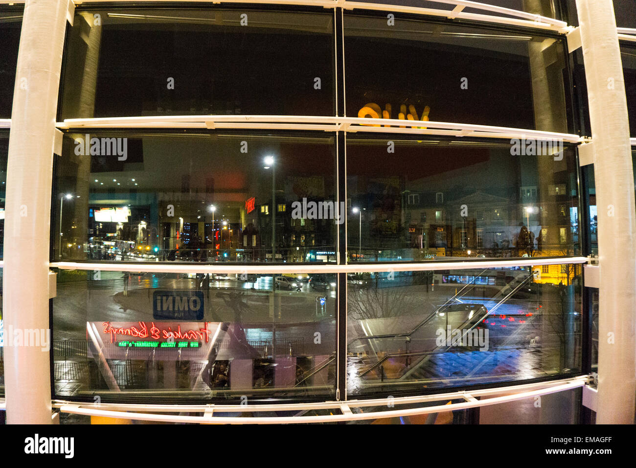 View from Omni Centre at night of Picardy Place Roundabout, Edinburgh ...