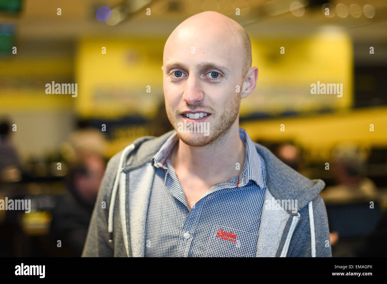 Dortmund, Germany. 18th Apr, 2015. British journalist Ben Bloom, of the ...