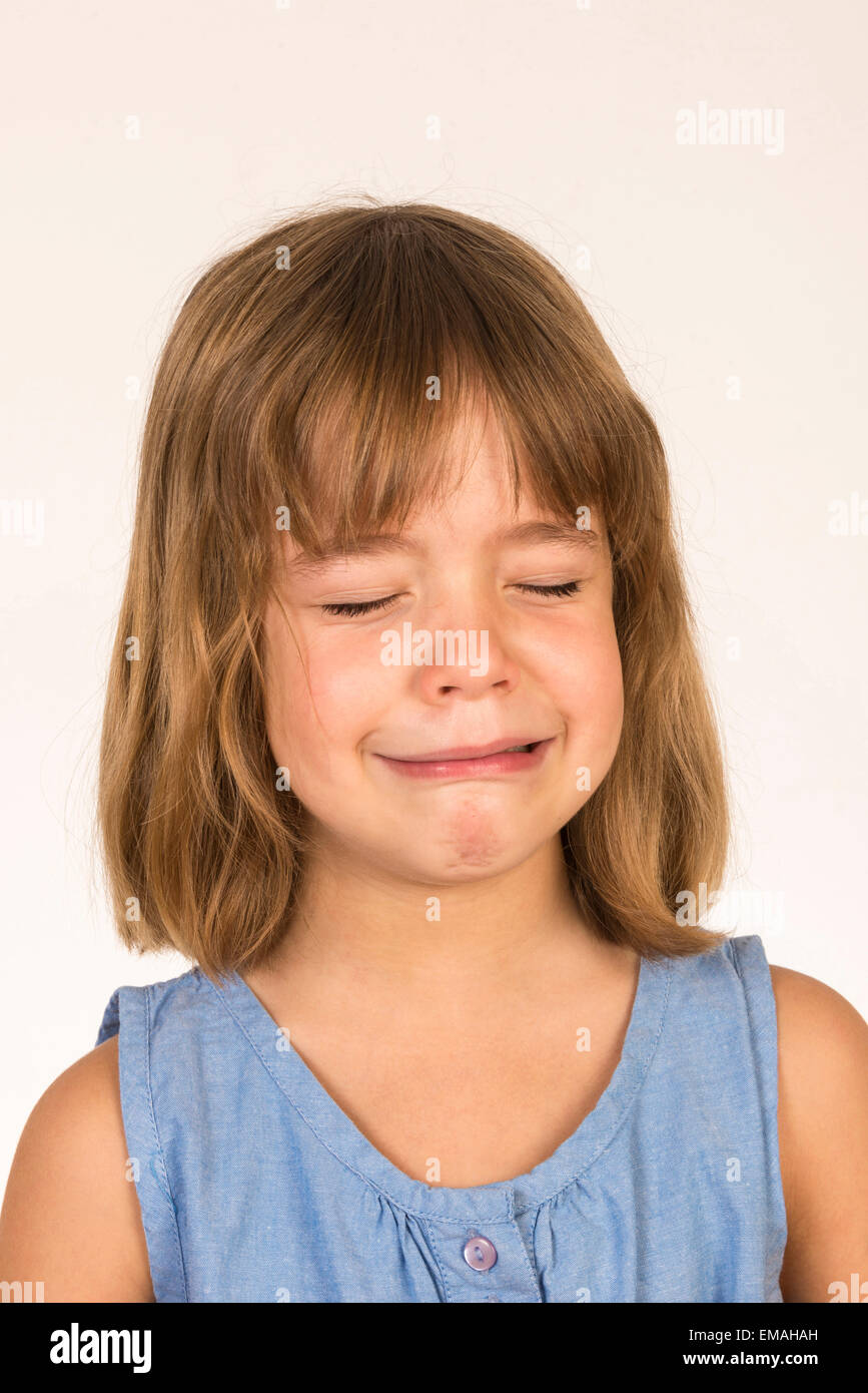 Close-up of little girl crying Stock Photo - Alamy