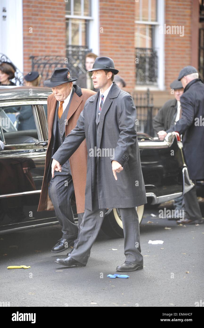 Filming scenes on the set of 'Public Morals' Featuring: Neal McDonough ...