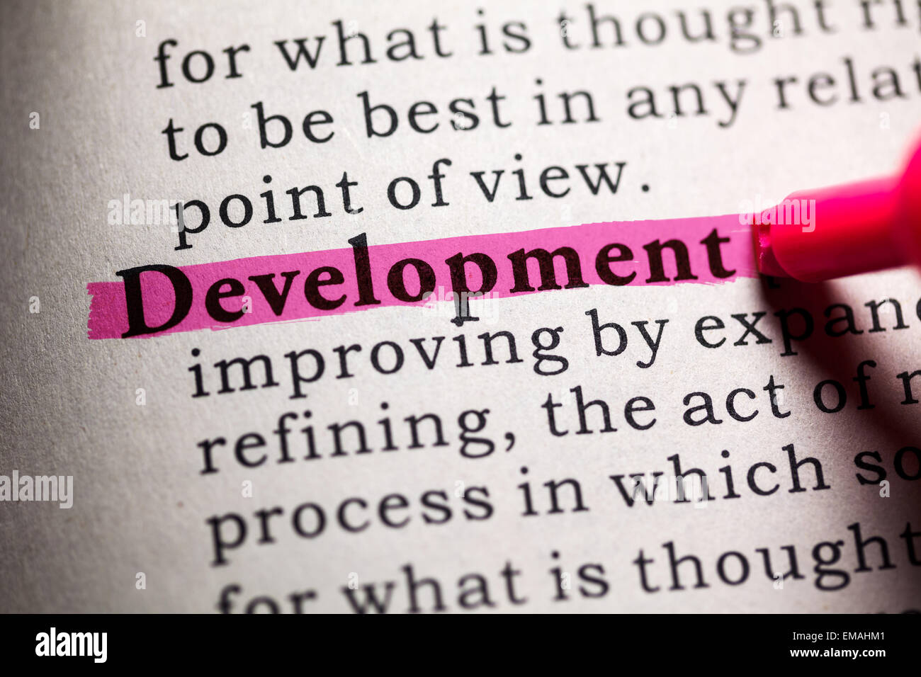 Fake Dictionary, Dictionary definition of the word development Stock ...