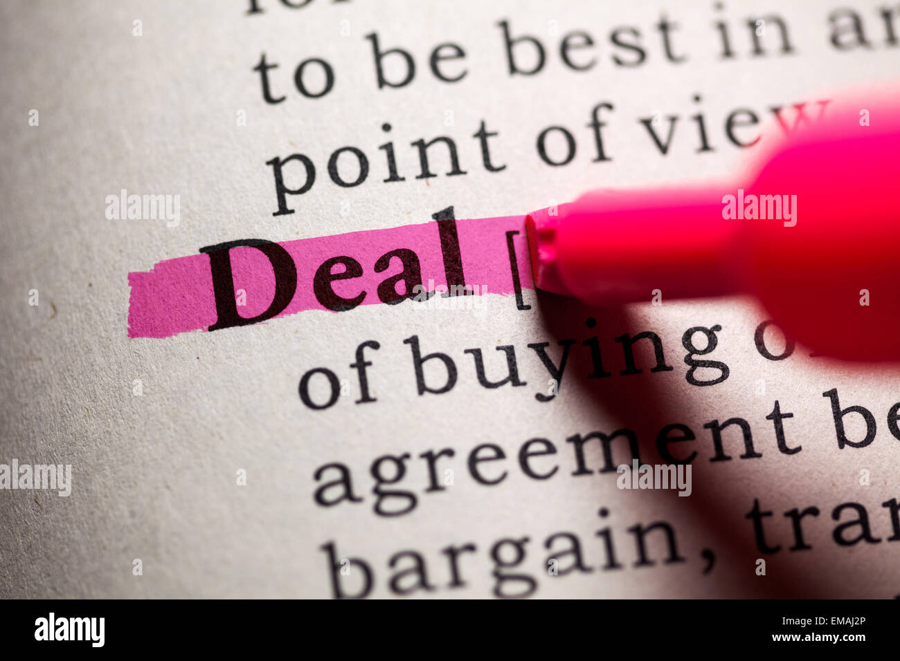 Fake Dictionary, Dictionary definition of the word deal Stock Photo - Alamy