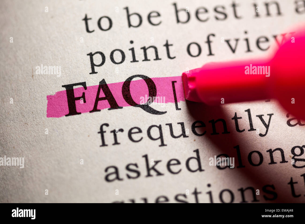 Faq page hi-res stock photography and images - Alamy