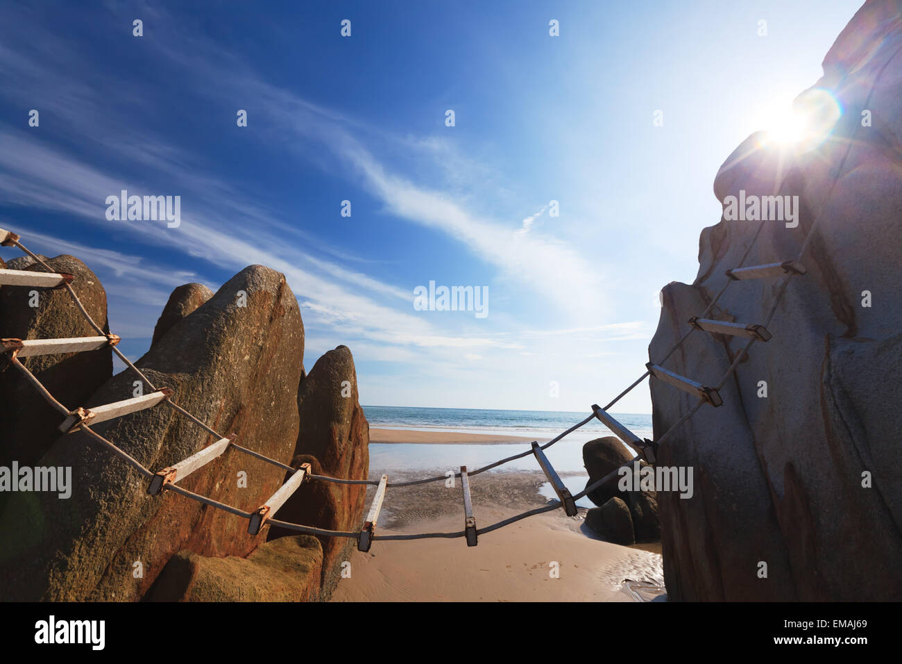 Staircase between rocks hi-res stock photography and images - Alamy