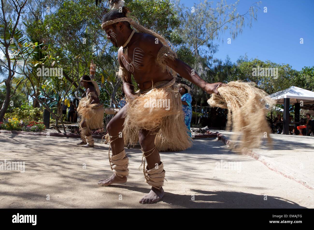 New Caledonia, Noumea, Traditional Kanak Dance and music "We Ce Ca ...