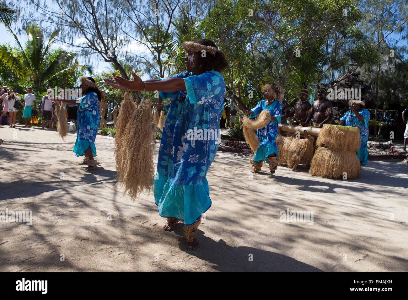 New Caledonia, Noumea, Traditional Kanak Dance and music "We Ce Ca ...
