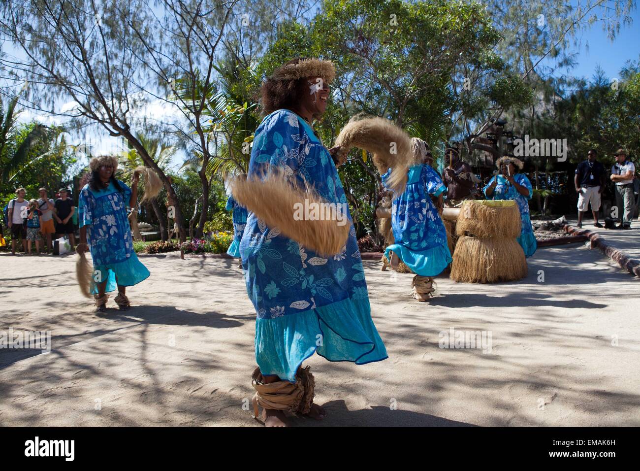 New Caledonia, Noumea, Traditional Kanak Dance and music "We Ce Ca ...