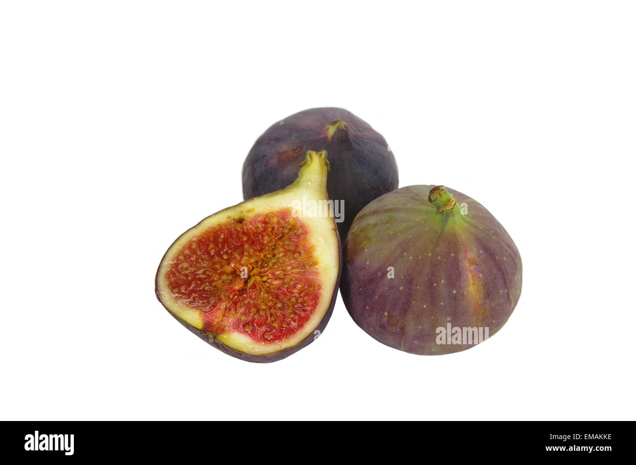 three fruits figs on white background Stock Photo - Alamy