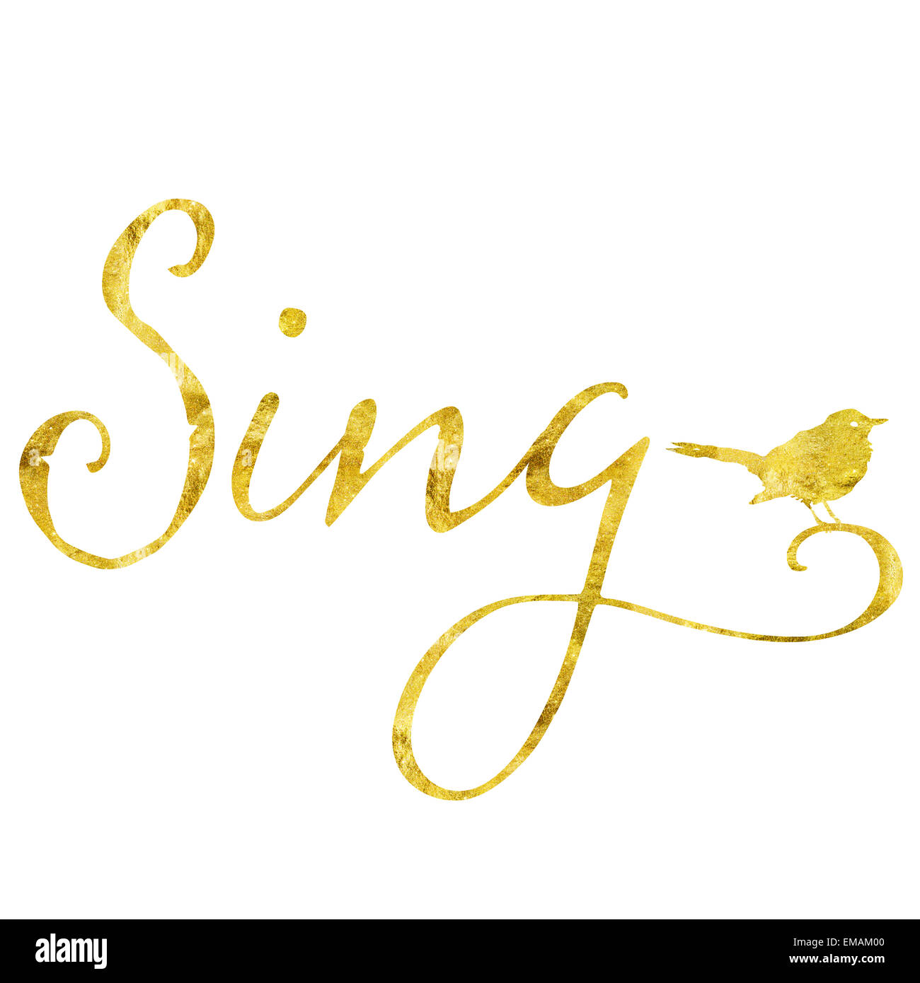Sing With Songbird Gold Faux Foil Metallic Background Pattern Texture ...