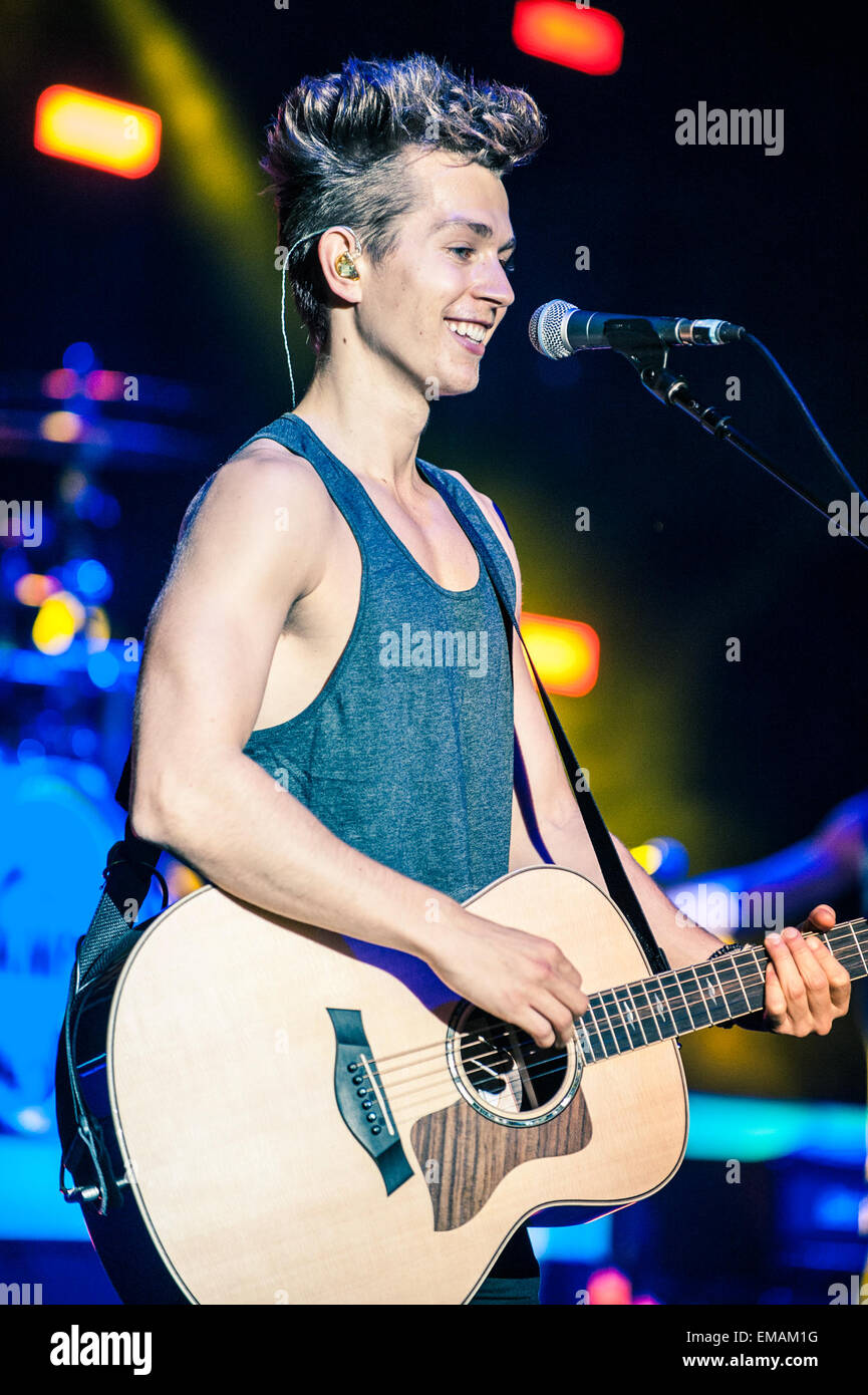 British pop band The Vamps performing live in concert at the Eventim ...