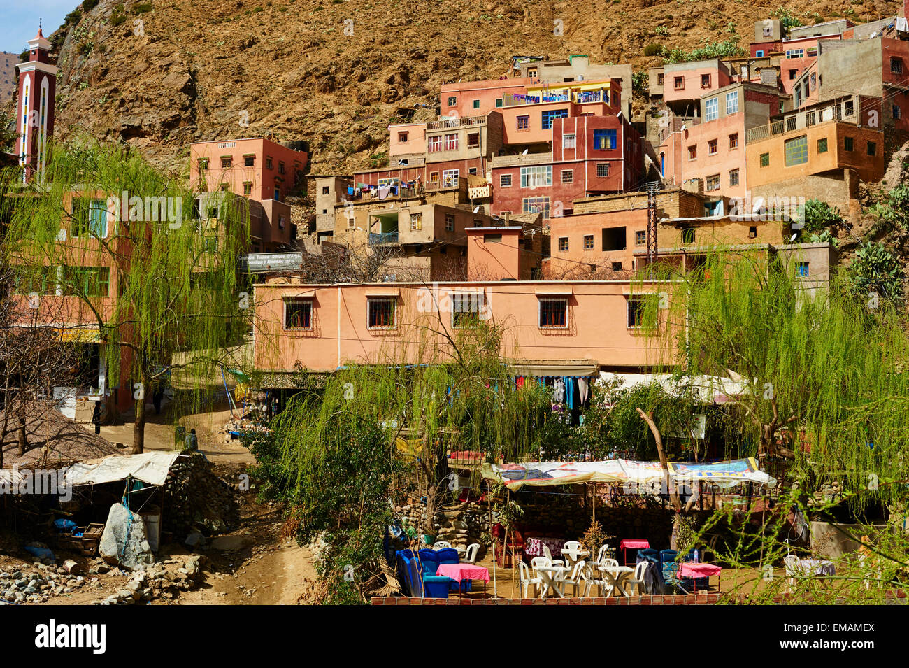 The village of Setti Fatma, Ourika Valley, Atlas Mountains, Morocco ...