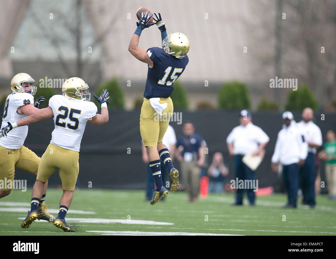 South Bend, Indiana, USA. 18th Apr, 2015. Notre Dame wide receiver ...