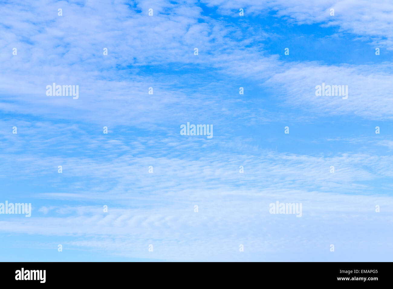 blue sky with small puffy clouds gives a harmonic background Stock ...