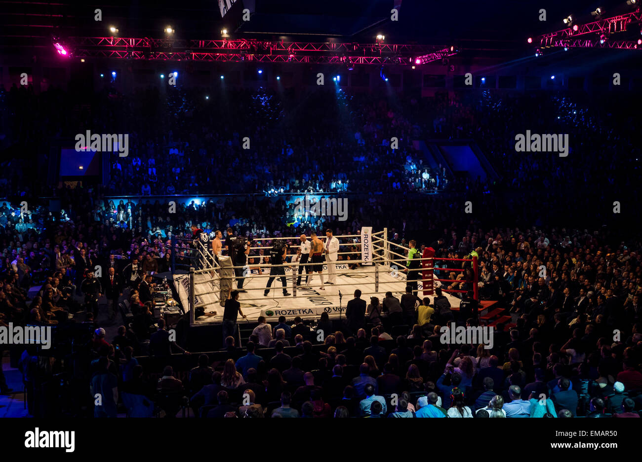 Kiev, Ukraine. 18th April, 2015. Fight between Aleksandr Usyk and ...